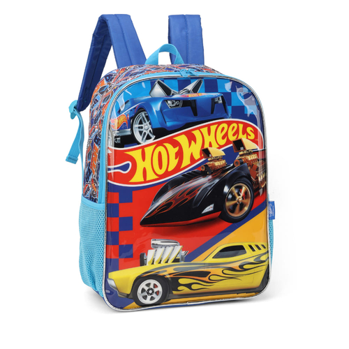 Casa do Papel Mochila Infantil Sem Roda M Hot Wheels Azul IS39141